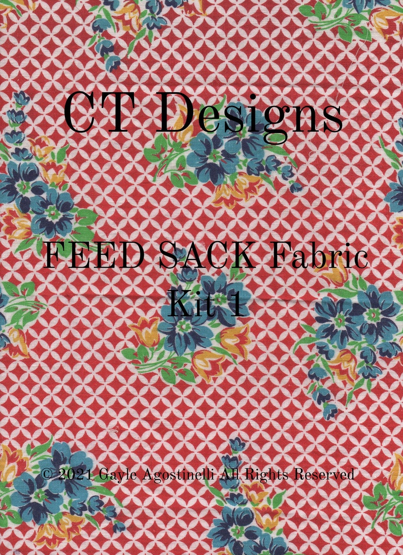Vintage Feed Sack Fabric Kit 1 Digital Download - Etsy