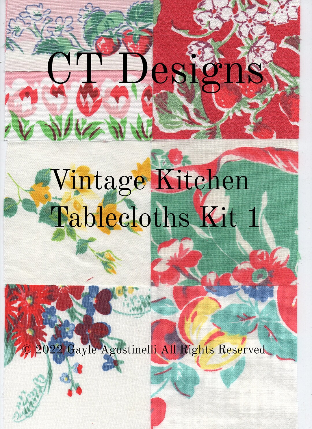 Vintage Kitchen Tablecloths - Kit 1 - Digital Download - Etsy