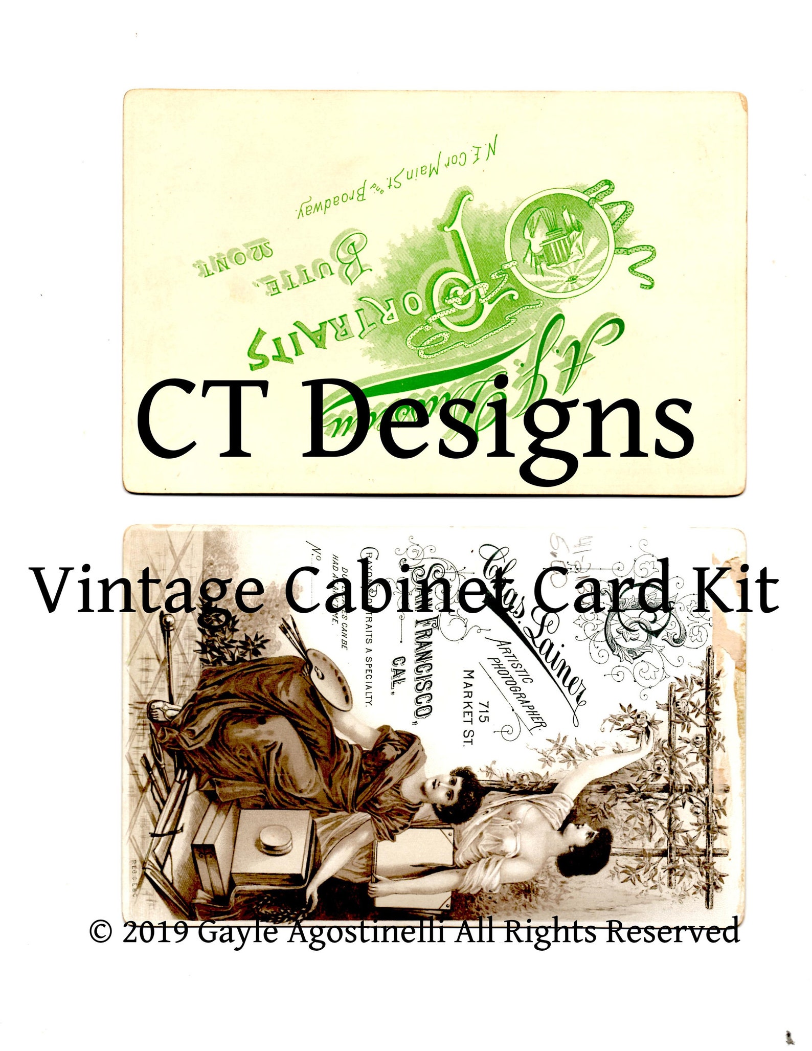 Vintage Cabinet Card Kit Digital Download - Etsy