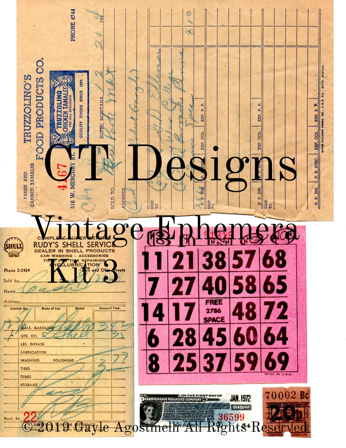 Vintage Ephemera Kit 3 | Etsy