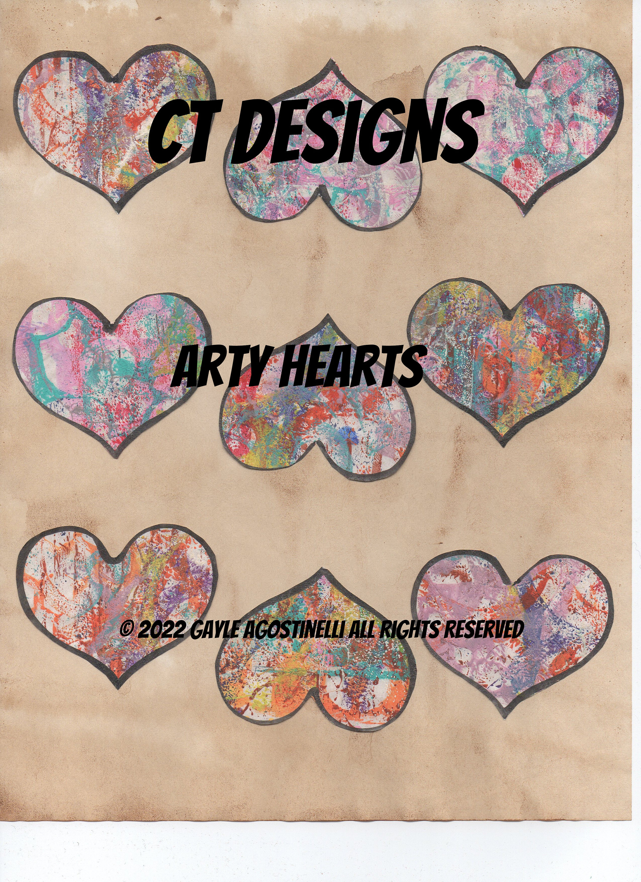 Arty Hearts Digital Download - Etsy