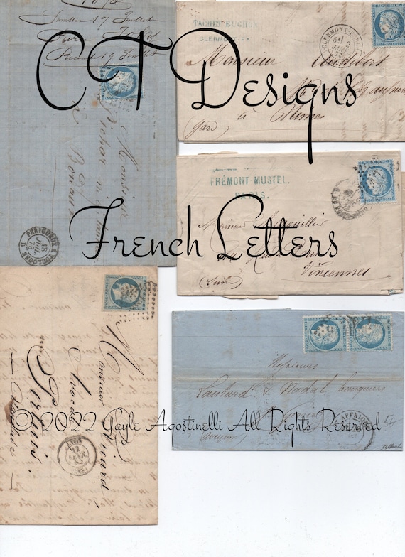 Vintage French Letters Digital Download - Etsy