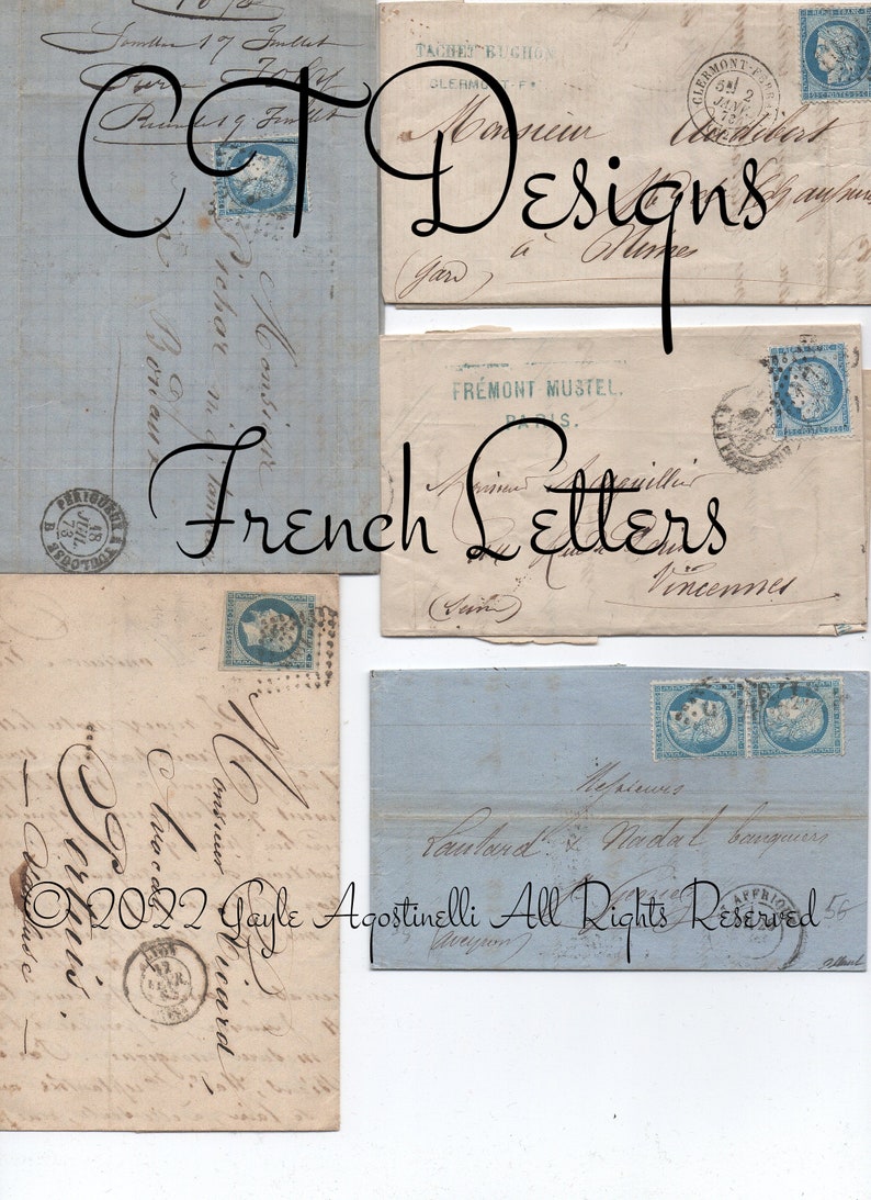 Vintage French Letters Digital Download - Etsy