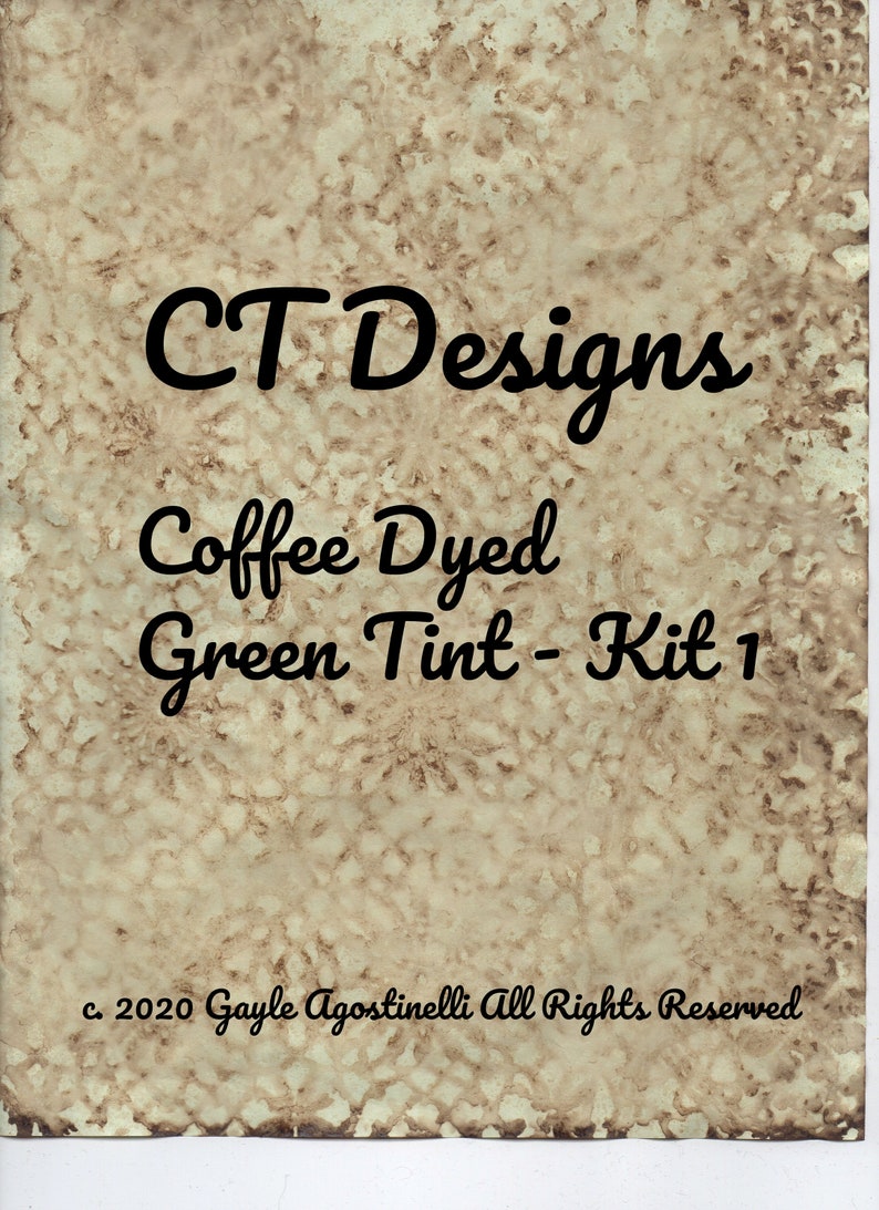 Coffee Dyed Green Tint Digital Download Kit 1 - Etsy
