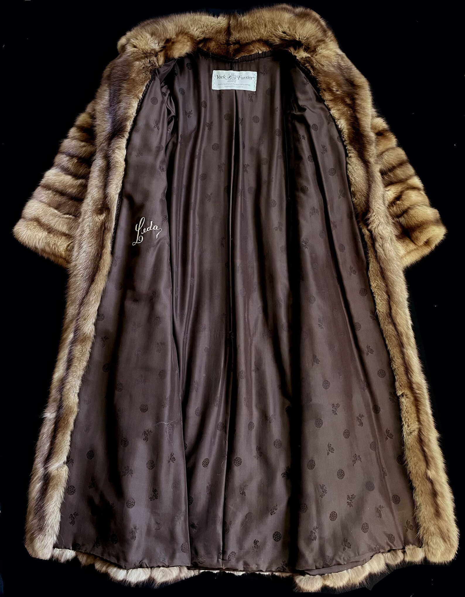 Brown SABLE Fur Long Coat Real Vintage Mink Bolero Jacket - Etsy