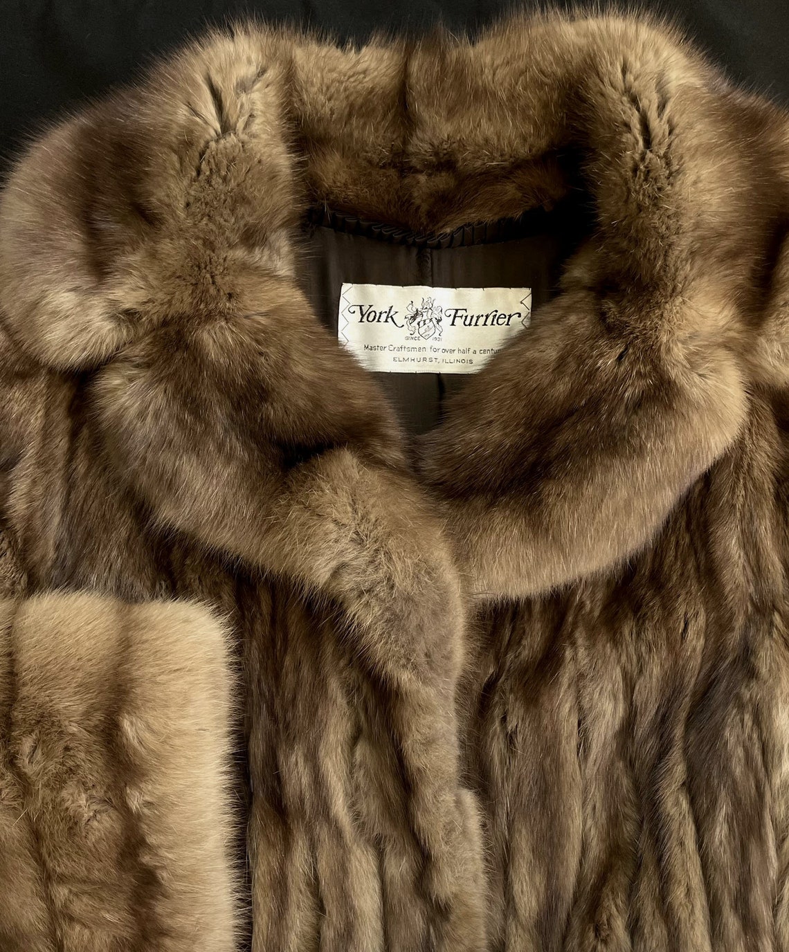 Brown SABLE Fur Long Coat Real Vintage Mink Bolero Jacket - Etsy