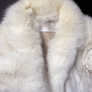 Arctic Shadow FOX Fur Coat, Ivory Real Vintage Bridal Jacket, White ...