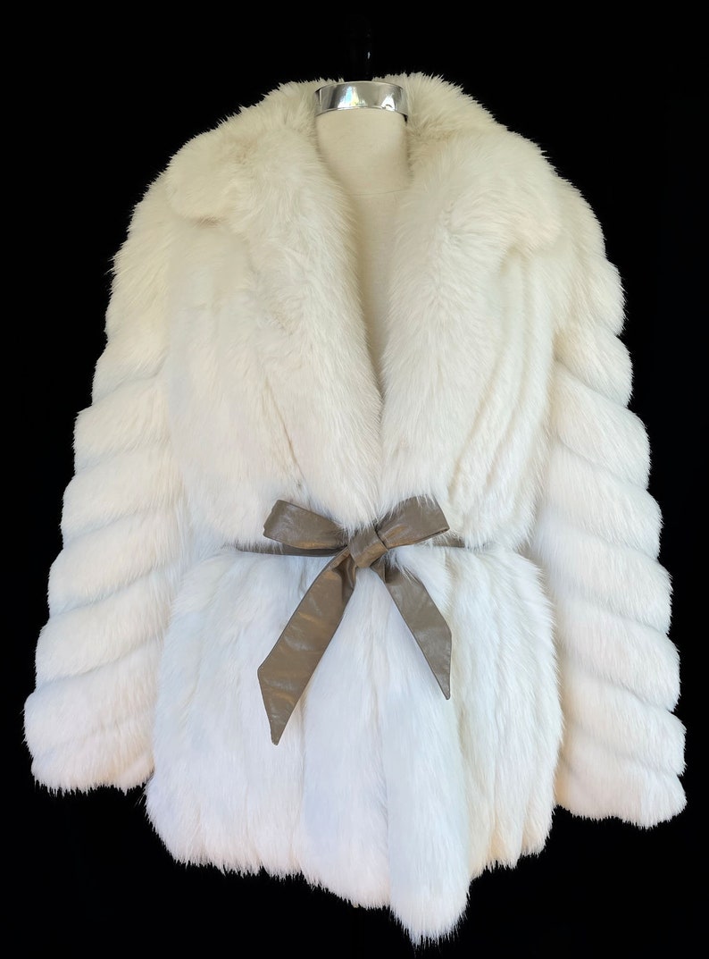 SAGA Arctic FOX Fur Coat Real Vintage Shadow Fox Bolero - Etsy