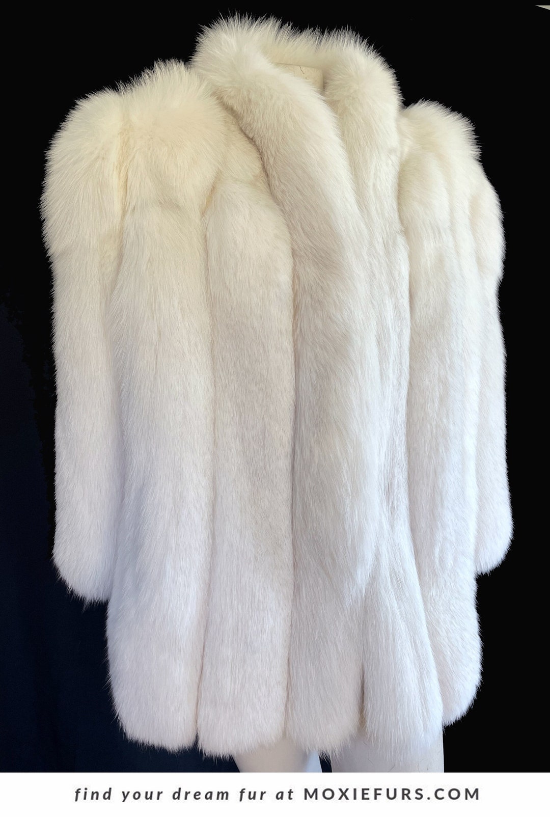 Arctic FOX Fur Coat, Hollywood '80s Diva Gift, Vintage Bolero Jacket ...