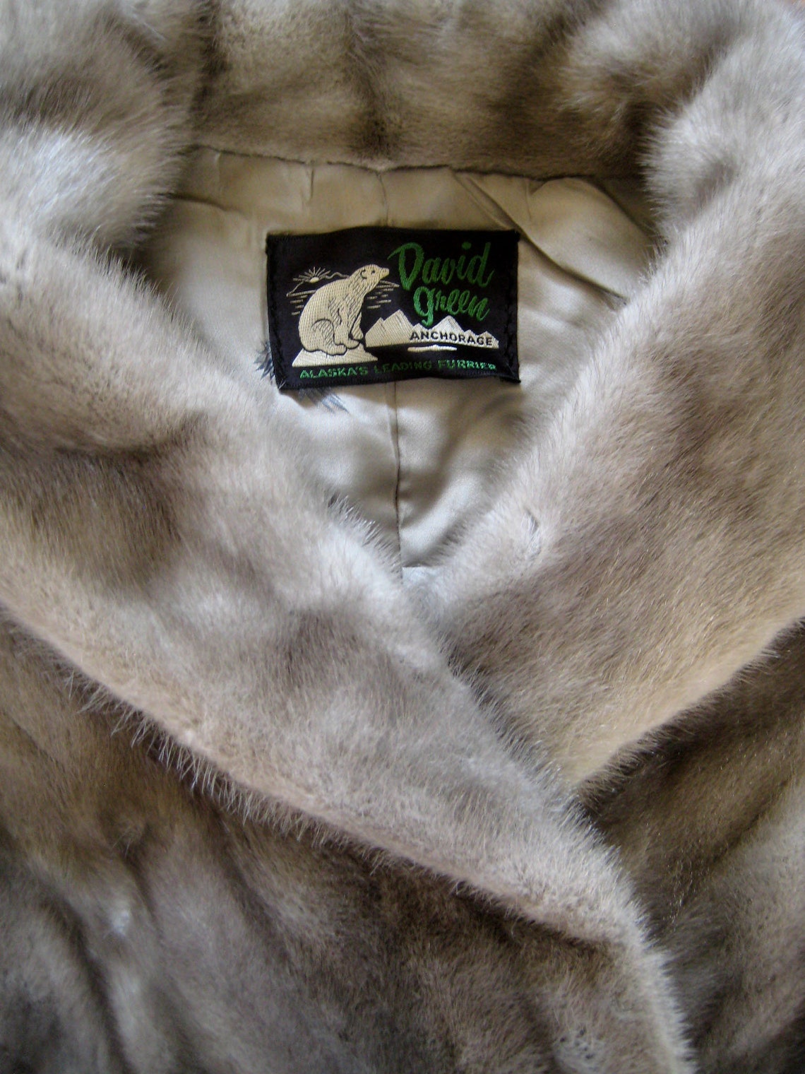 EMBA Cerulean MINK Fur Shawl Silver Vintage Bridal Stole | Etsy