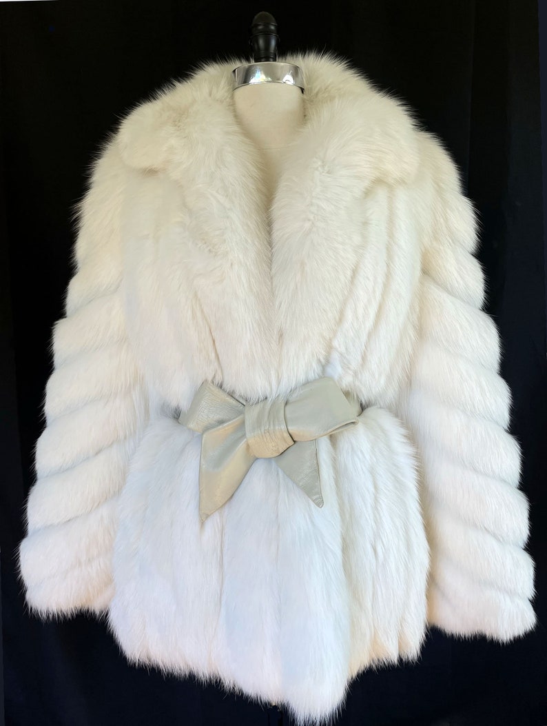 SAGA Arctic FOX Fur Coat Real Vintage Shadow Fox Bolero - Etsy