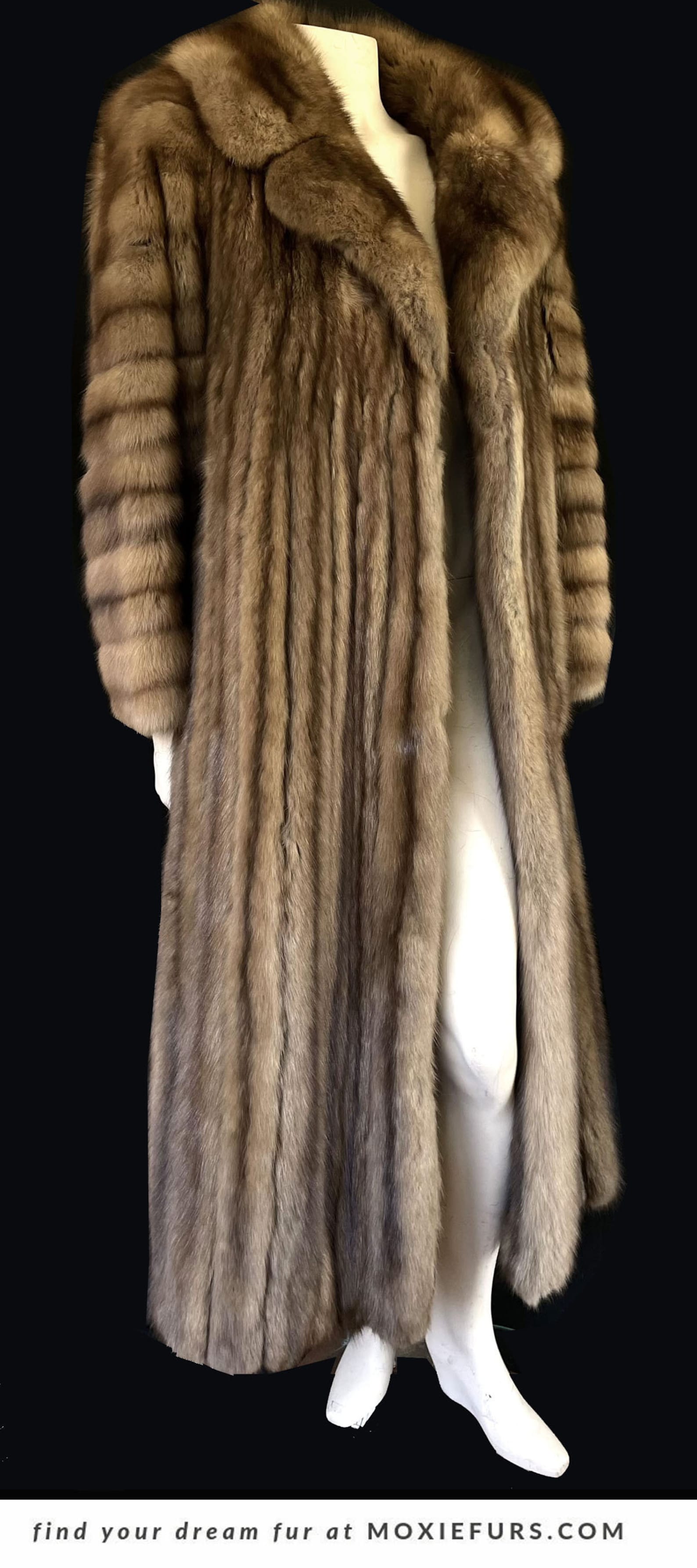 Brown SABLE Fur Long Coat Real Vintage Mink Bolero Jacket - Etsy