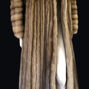 Brown SABLE Fur Long Coat Real Vintage Mink Bolero Jacket - Etsy