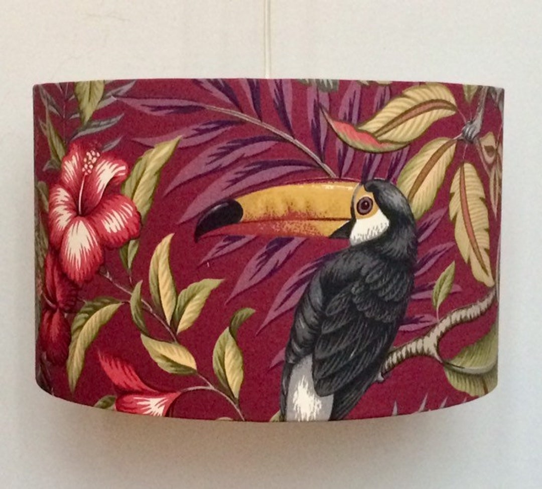 TOUCAN BIRD Lampshade, Red Toucan Lampshade, Tropical Lampshade ...