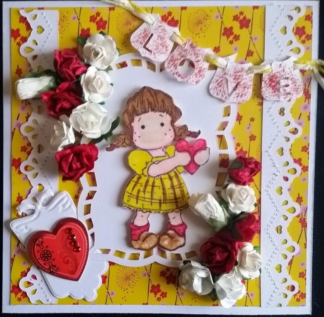 Handmade Card tilda Carrying a Heart - Etsy
