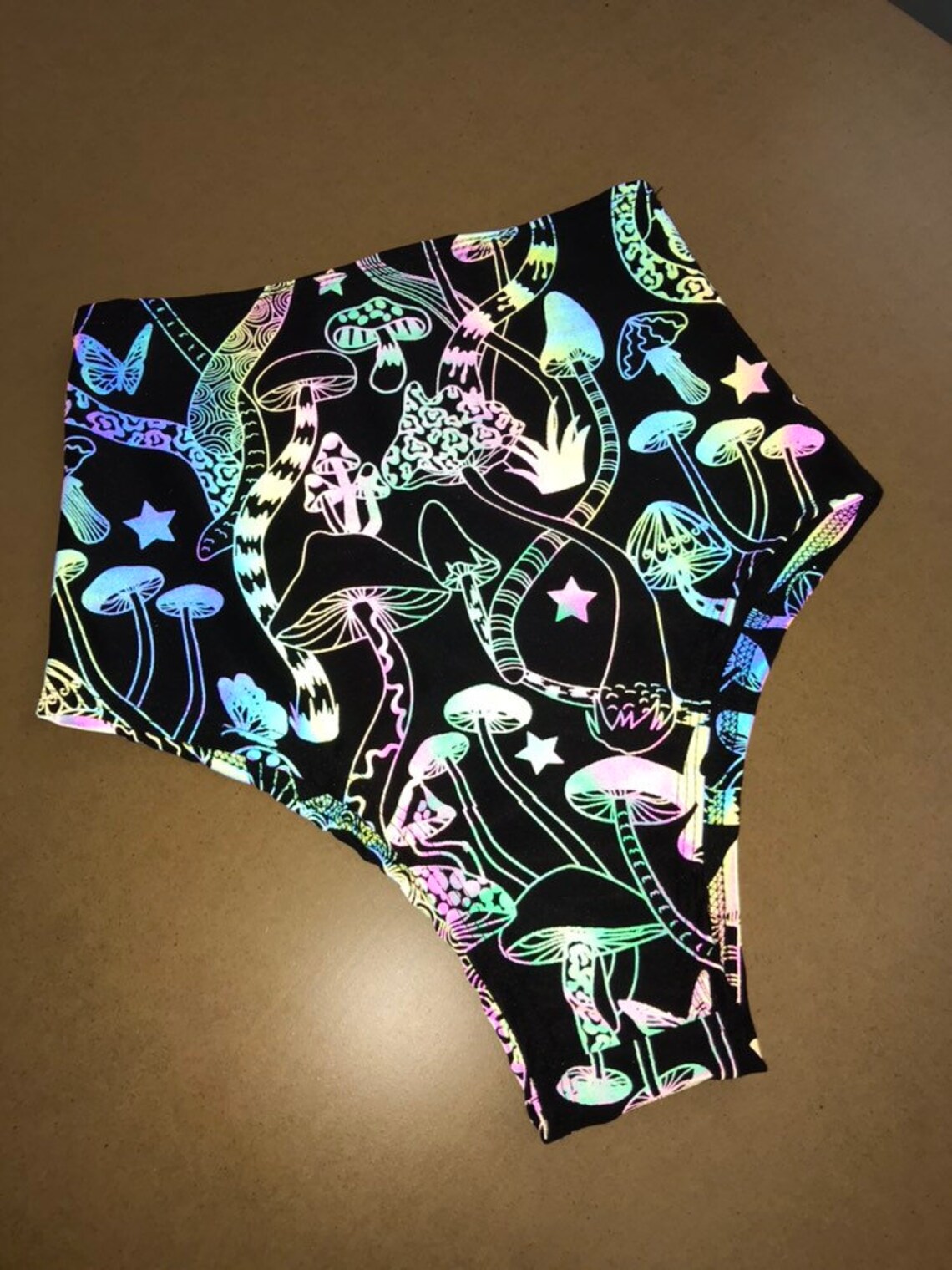 REFLECTIVE MUSHROOM Triangle Top High Waisted Bottoms - Etsy