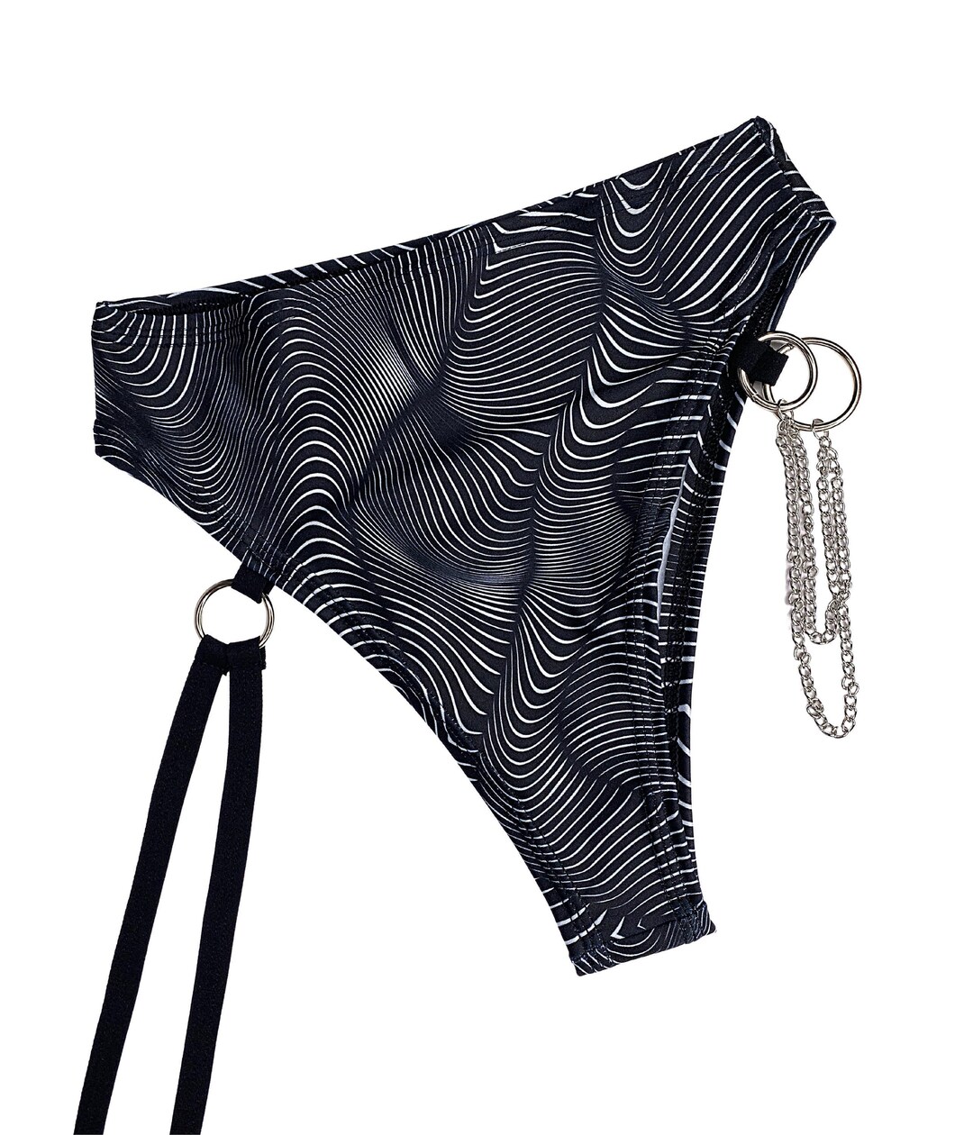 ILLUSIONS | High Waisted High Cut Chain Bottoms With Leg Wrap, Festival ...