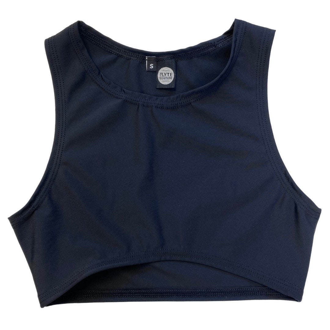 BLACK Underboob Sporty Crop Top, Women's Festival Top, Rave Top - Etsy