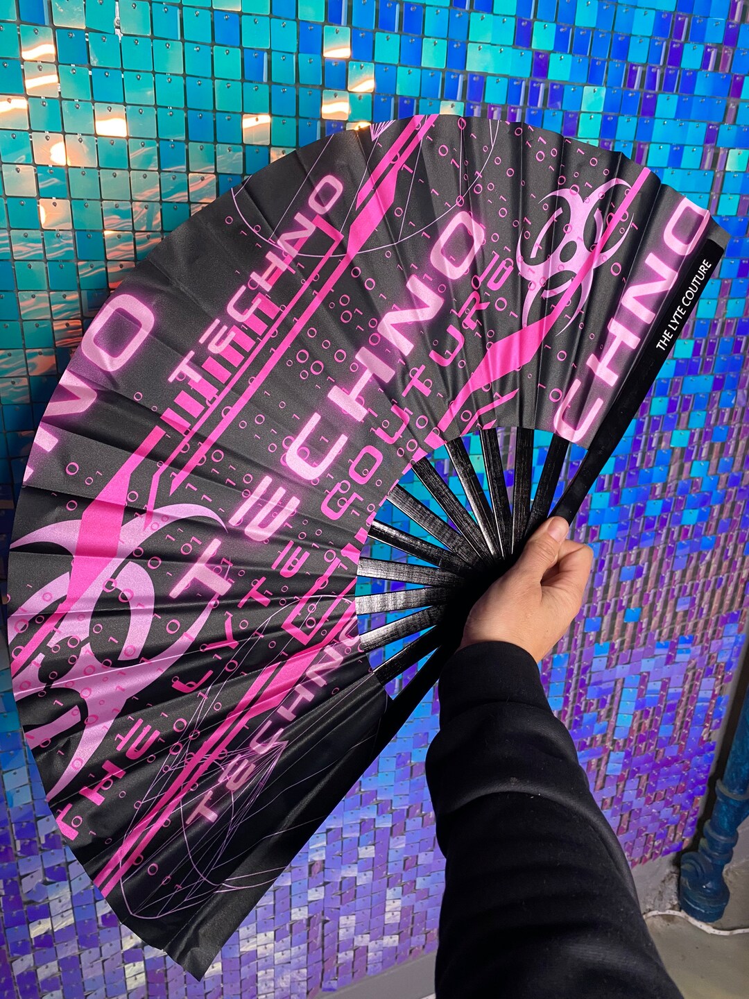 PINK TECHNO | Hand Fan, Rave Accessories, Festival Fan - Etsy