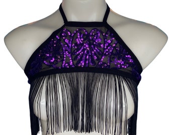 14 Colors Sheer Crop Top Halter Dance Top Festival Rave Yoga Dance ...
