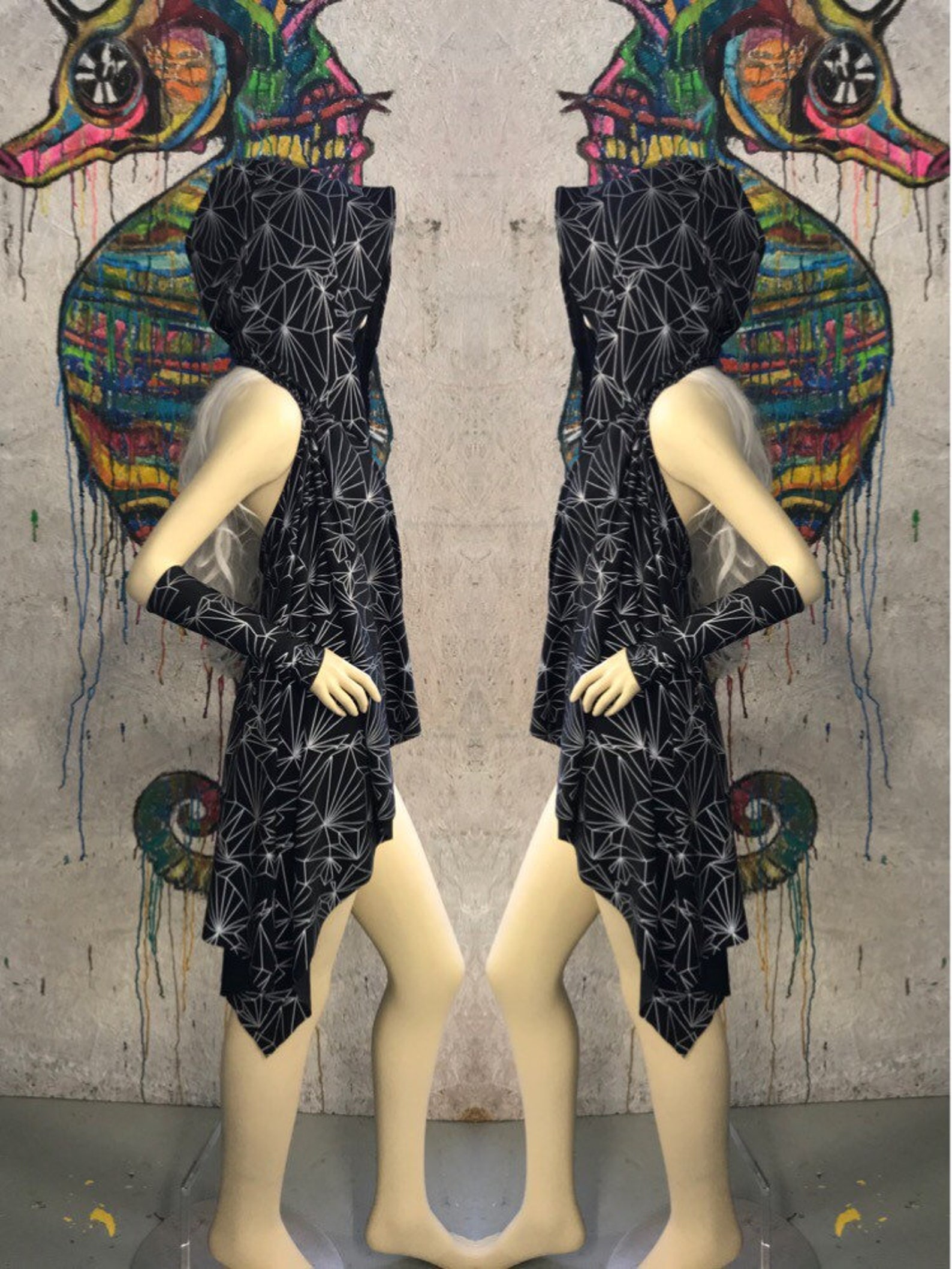 REFRACTION | Unisex Hooded Cloak - Etsy