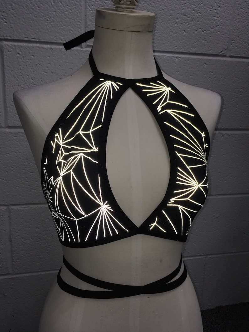 REFRACTION REFLECTIVE Keyhole Halter Top Women's - Etsy