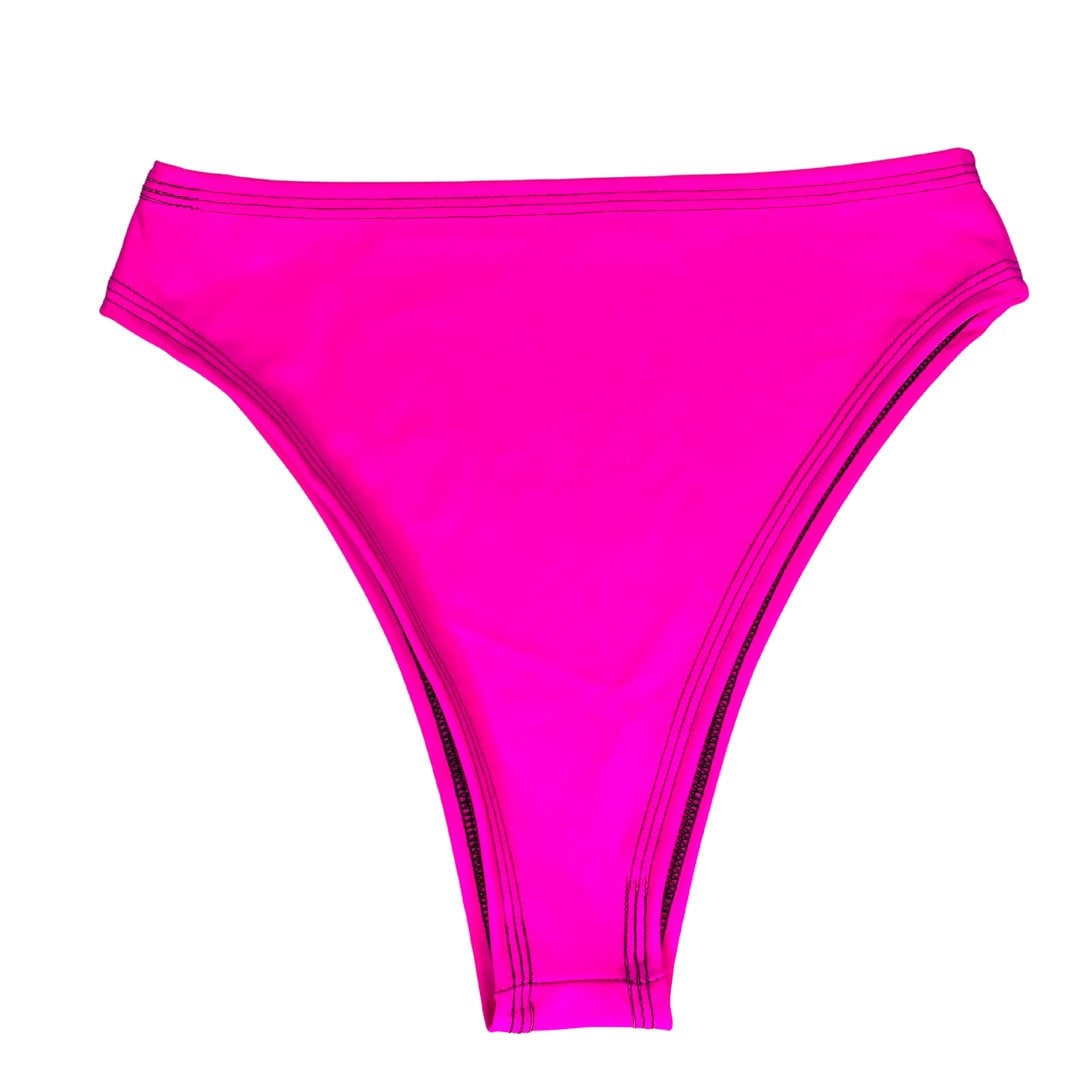 PINK BASIC B*TCH | High Waisted High Cut Bottoms, Festival Bottoms ...