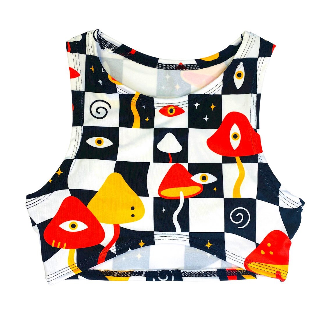 MIDNIGHT TRIP Underboob Sporty Crop Top, Women's Festival Top, Rave Top ...