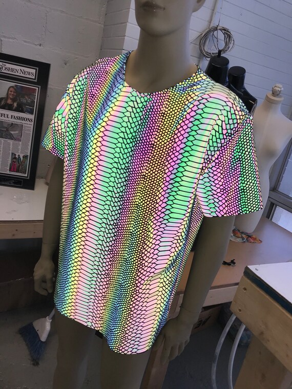 SLITHER Reflective Slim Fit Men's Rave T-shirt - Etsy
