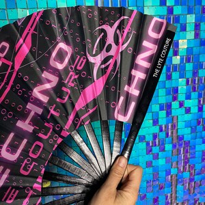 PINK TECHNO | Hand Fan, Rave Accessories, Festival Fan - Etsy