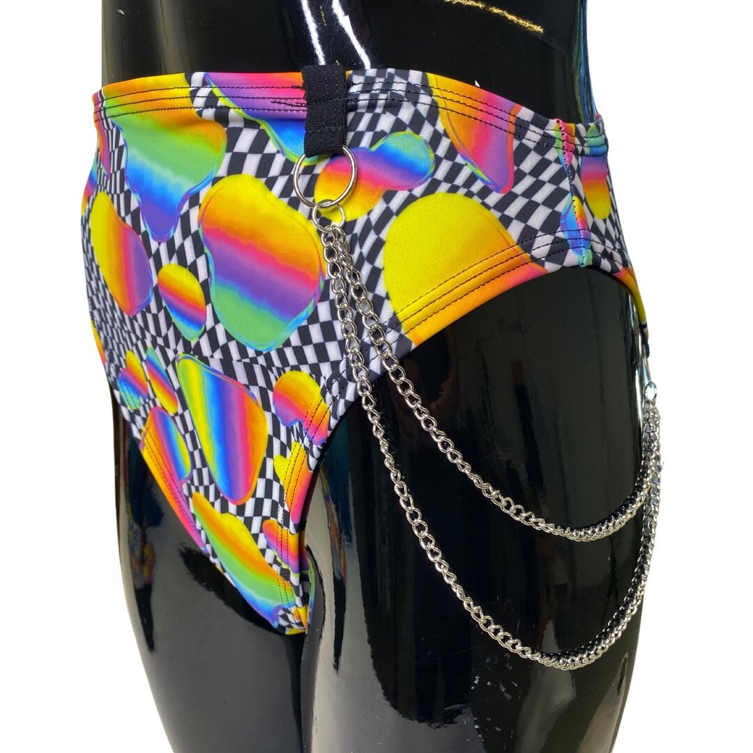 Retro Rave High Cut Bottoms: Festival Chain Outfit - Etsy