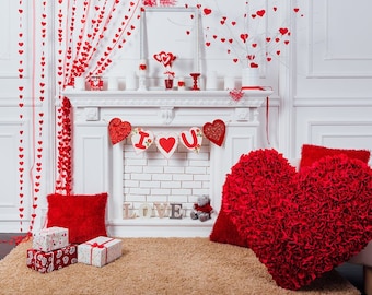 Valentine backdrop | Etsy