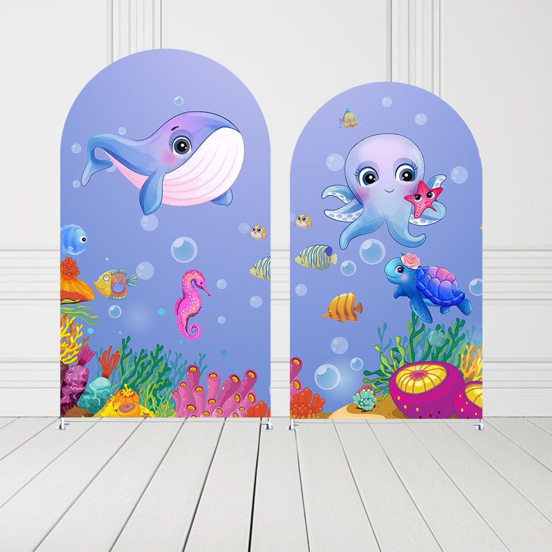 Chiara Arch Backdrop Covers for Underwater Mermaid Birthday Party ...