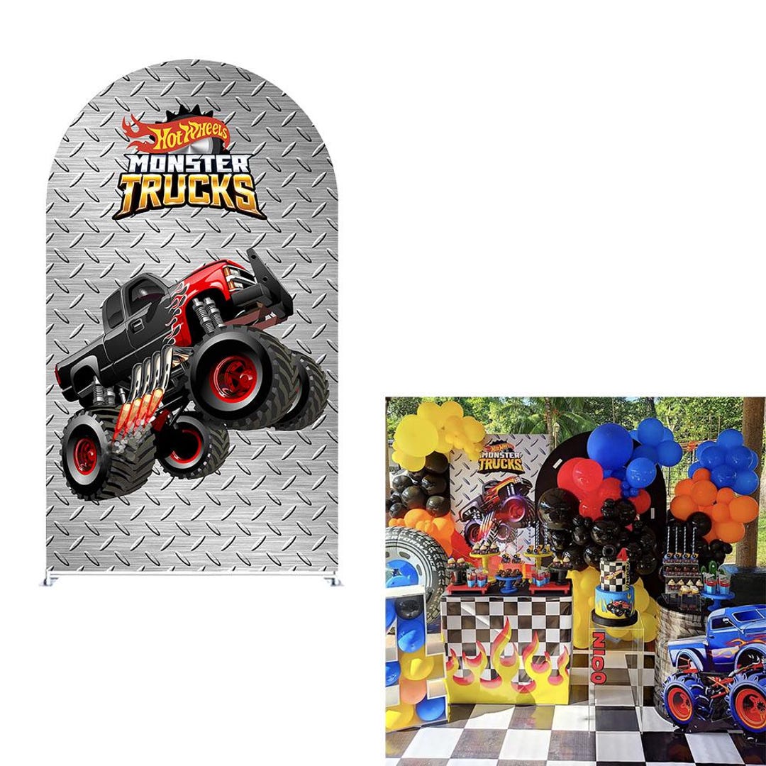 Off-road Truck Arch Backdrop Stand Fabric Covers Tire Track Wheel ...
