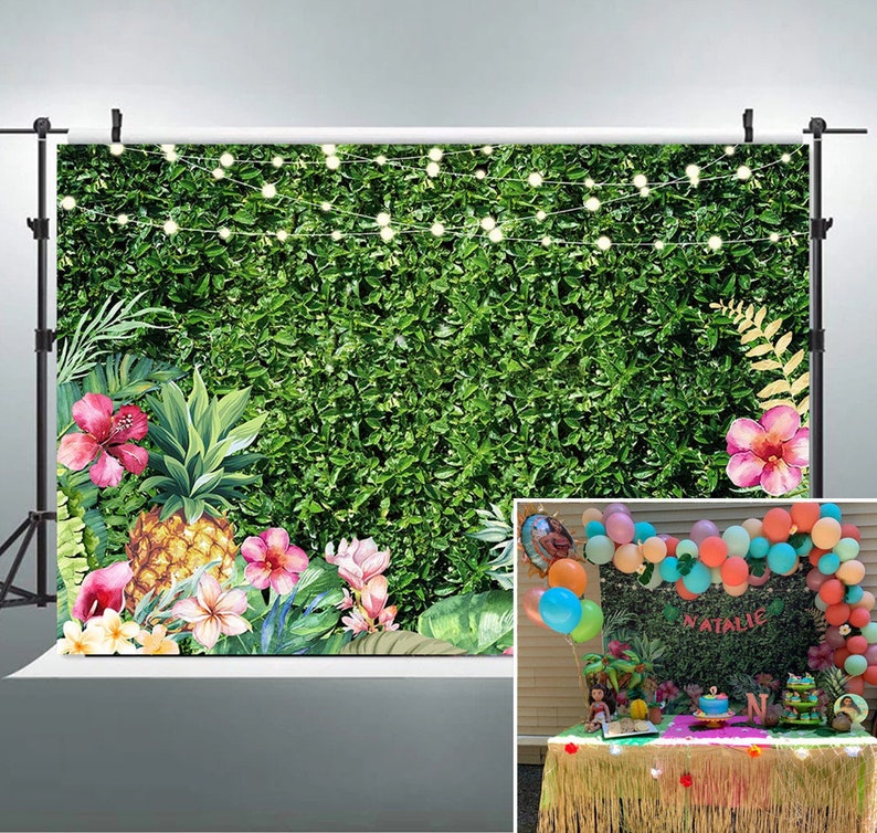 Summer Birthday Party Decoration Aloha Photo Background Beach - Etsy