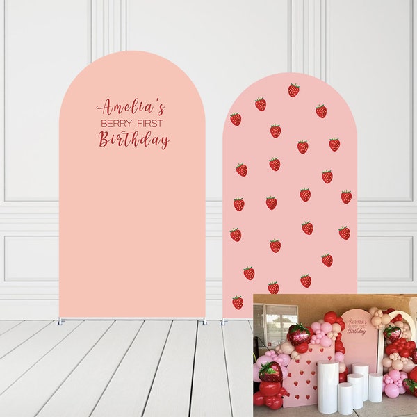 Personalized Berry First Birthday Arch Cover - Etsy