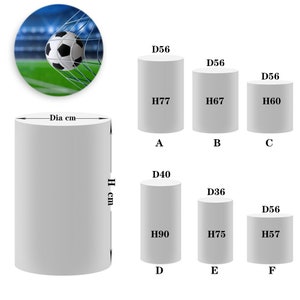 Football Theme Boys Birthday Party Round Backdrop Pedestal Covers ...