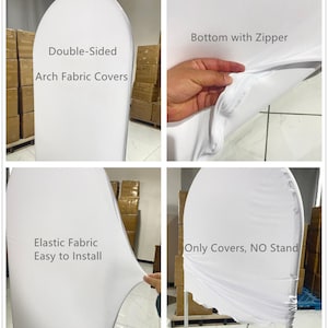 Double-sided Arch Fabric Backdrop Covers Green Ripples Arched Panel ...