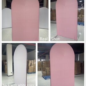 Double-sided Arch Fabric Backdrop Covers Green Ripples Arched Panel ...