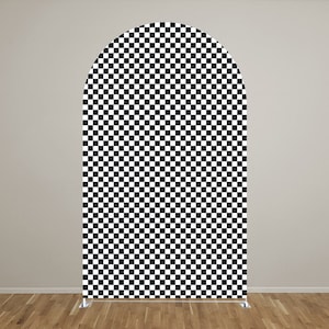 Arch Backdrop Covers,racing Car Theme Birthday Party Checkboard Arches ...