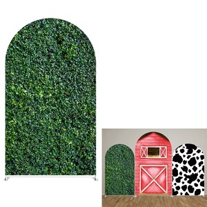 Arch Fabric Backdrop Covers,cows Barn Farm Theme Arched Stand Covers ...