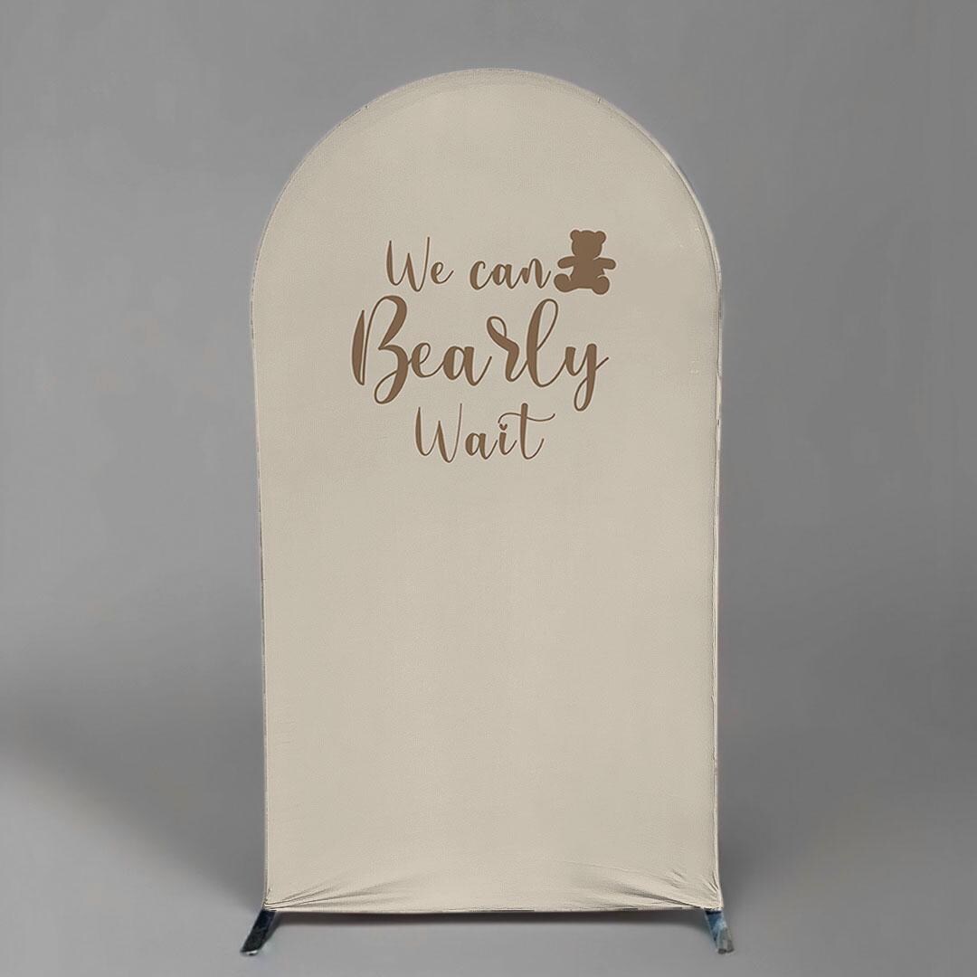 Arch Backdrop Covers We Can Bearly Wait Birthday Party 2-sided Arches ...