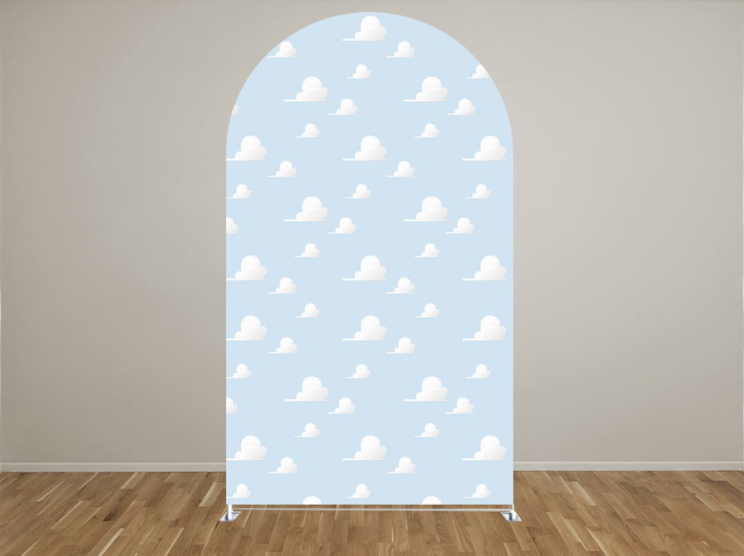 Arch Fabric Backdrop Covers for Partiesblue Sky Clouds Arched - Etsy