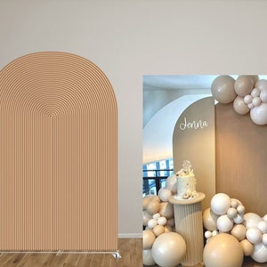 Elastic Fabric Ripples Arched Frame Cover for Birthday Parties, Double ...