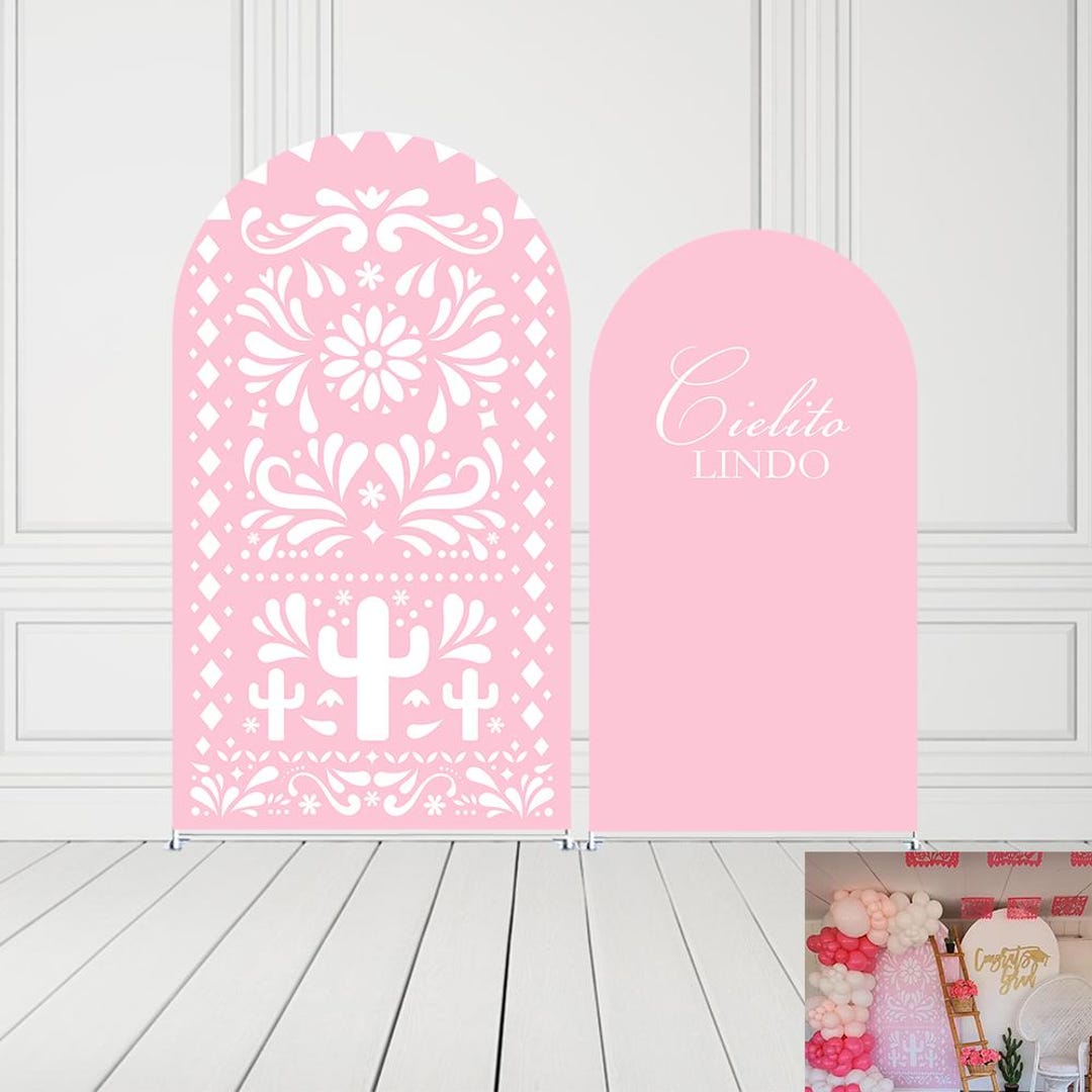 Pink Cielito Lindo Arch Backdrop Cover Mexican Fiesta Wedding Parties ...