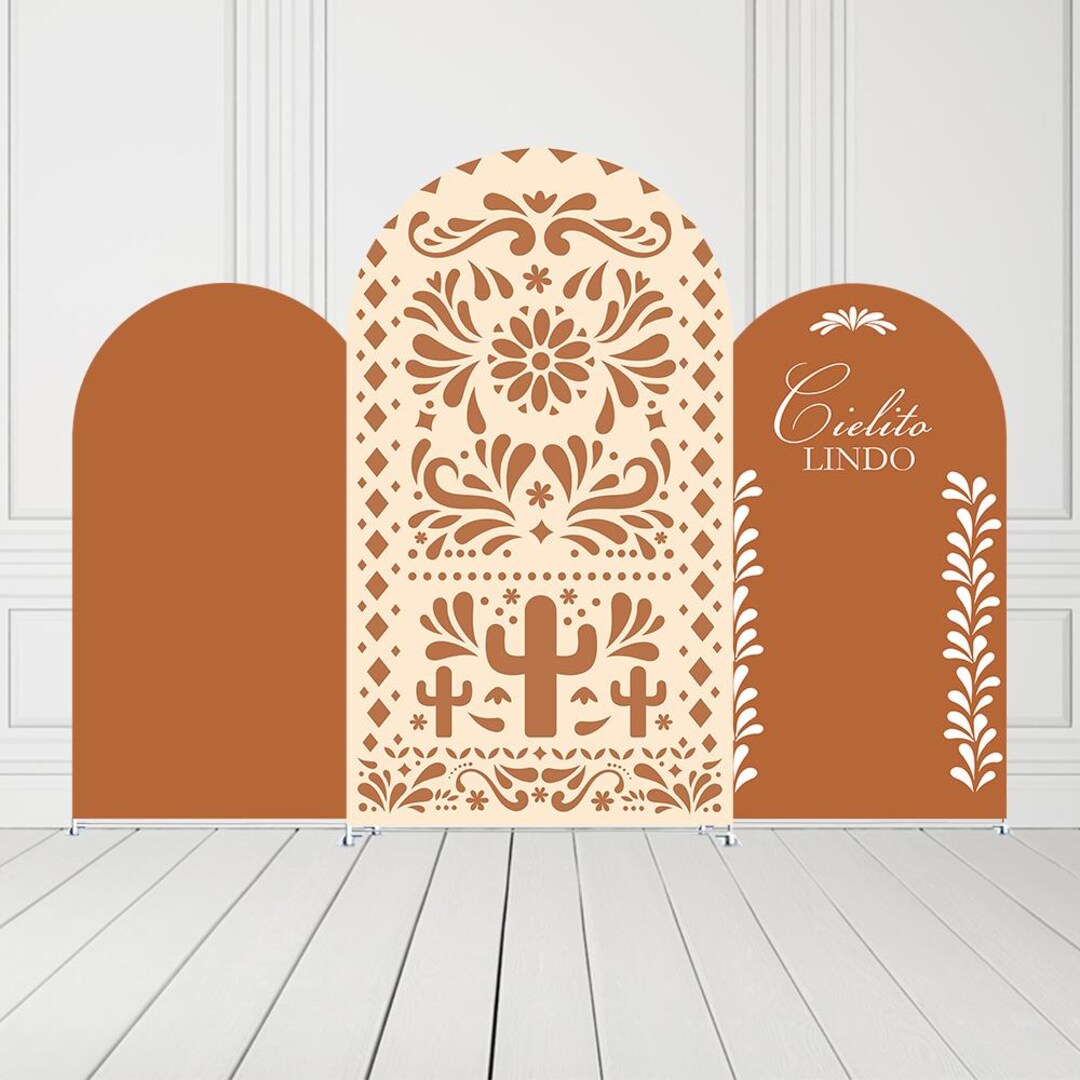 Clay Brown Cielito Lindo Arch Backdrop Covers Mexican Fiesta Wedding ...