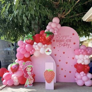 Arch Backdrop Covers Strawberries Berry First Birthday Party Arch Stand ...