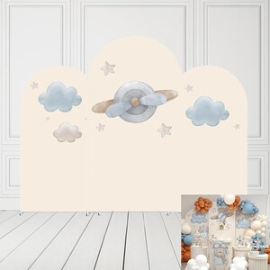 Arch Backdrop Covers Travel Adventure Pilot Birthday Party Decors ...