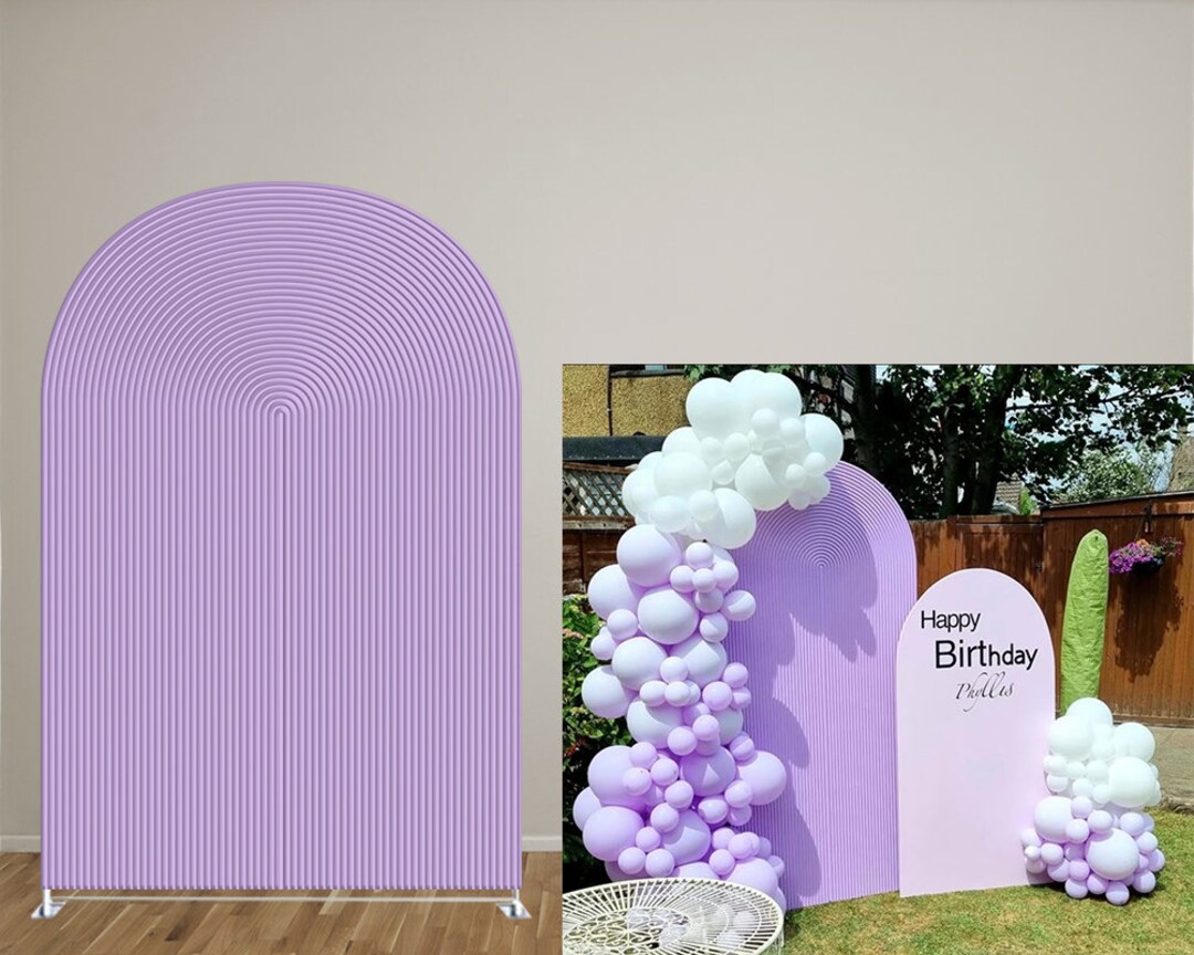 Elastic Fabric Ripples Arched Frame Cover for Birthday Parties, Double ...