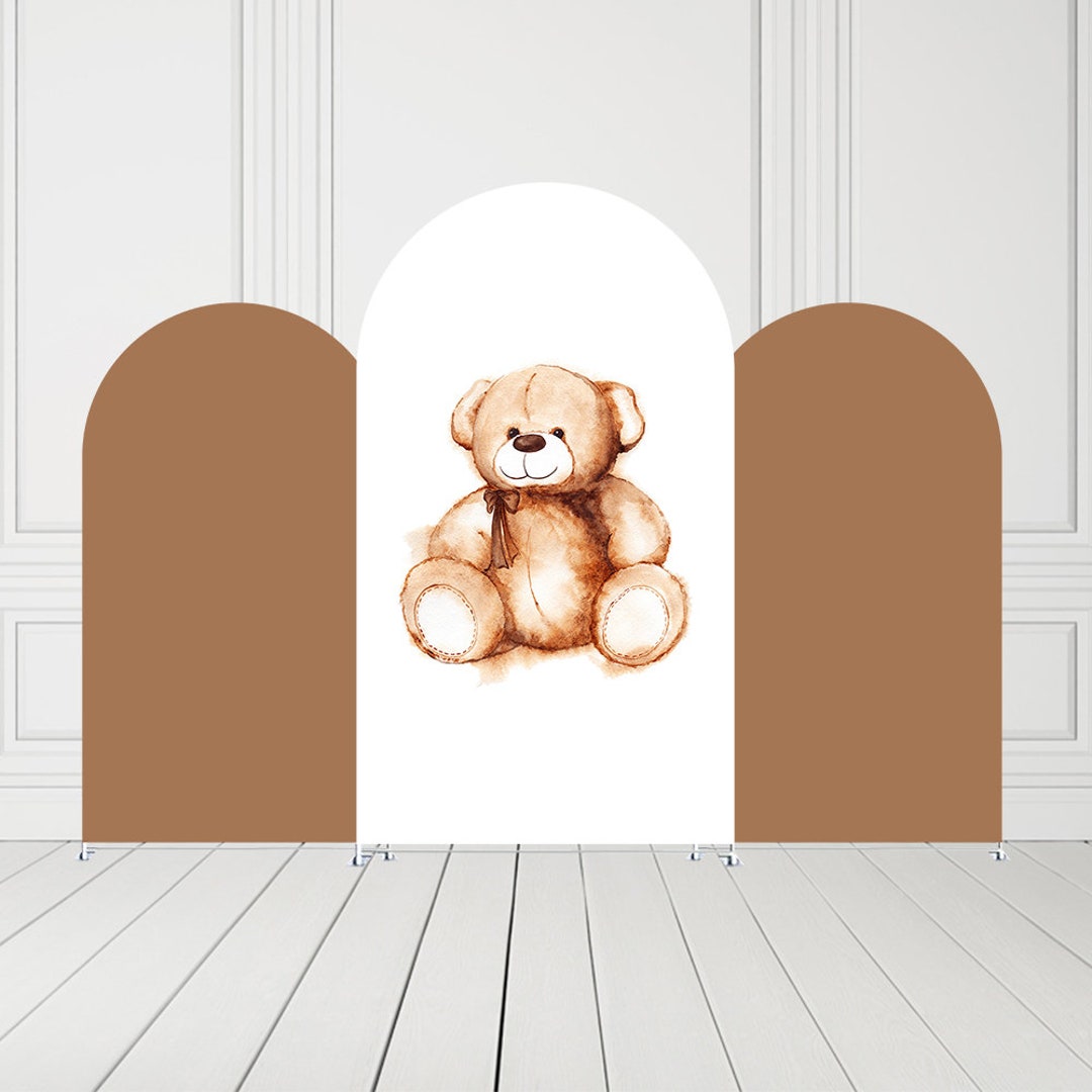 Arch Backdrop Covers for Bear Birthday Party Double-sided Arch ...